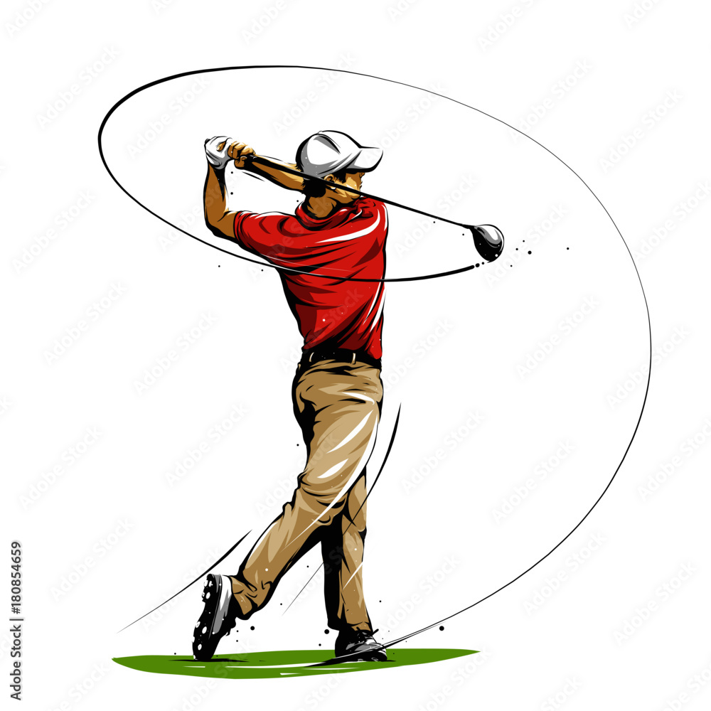golfer 4 Stock Vector | Adobe Stock