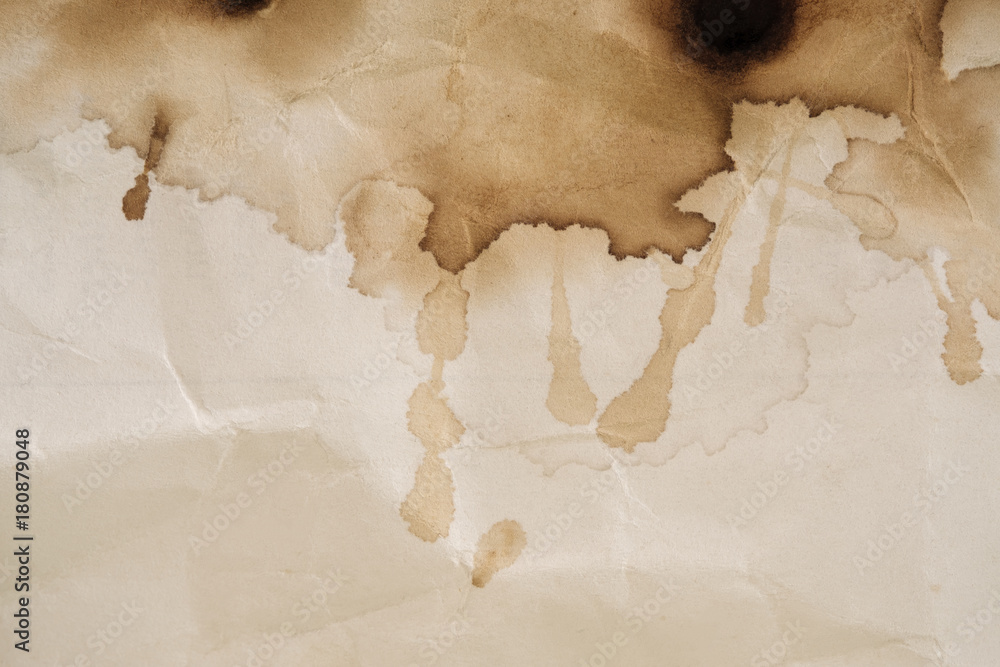 Coffee stain / Dry coffee stain on paper background. Stock Photo | Adobe Stock
