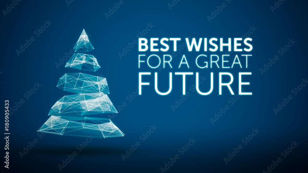 Ilustração do Stock: modern christmas tree and wishes great future ...