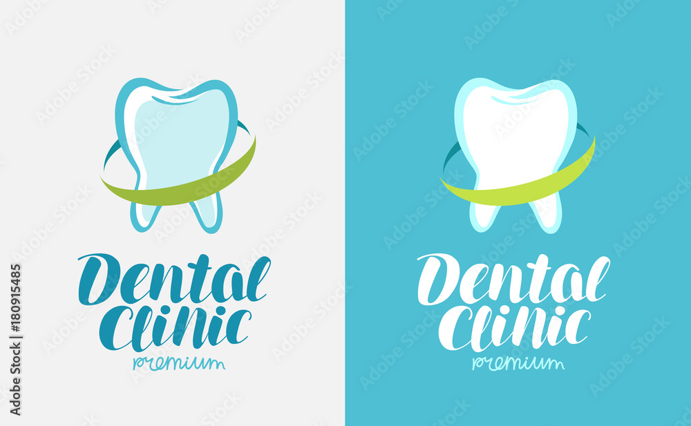 Dental clinic logo. Tooth icon or symbol. Vector illustration Stock ...