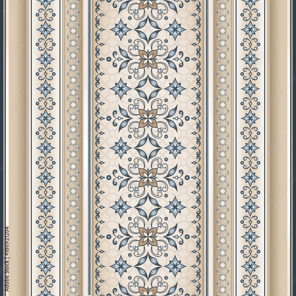 Vector line art seamless border for design template. Stock Vector ...