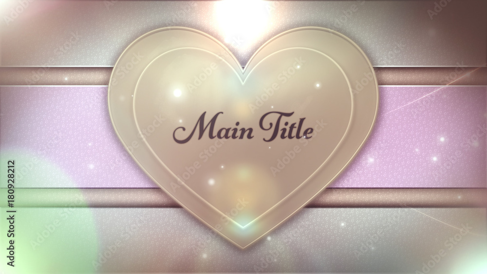 Gold Metal Heart Title Stock Template | Adobe Stock