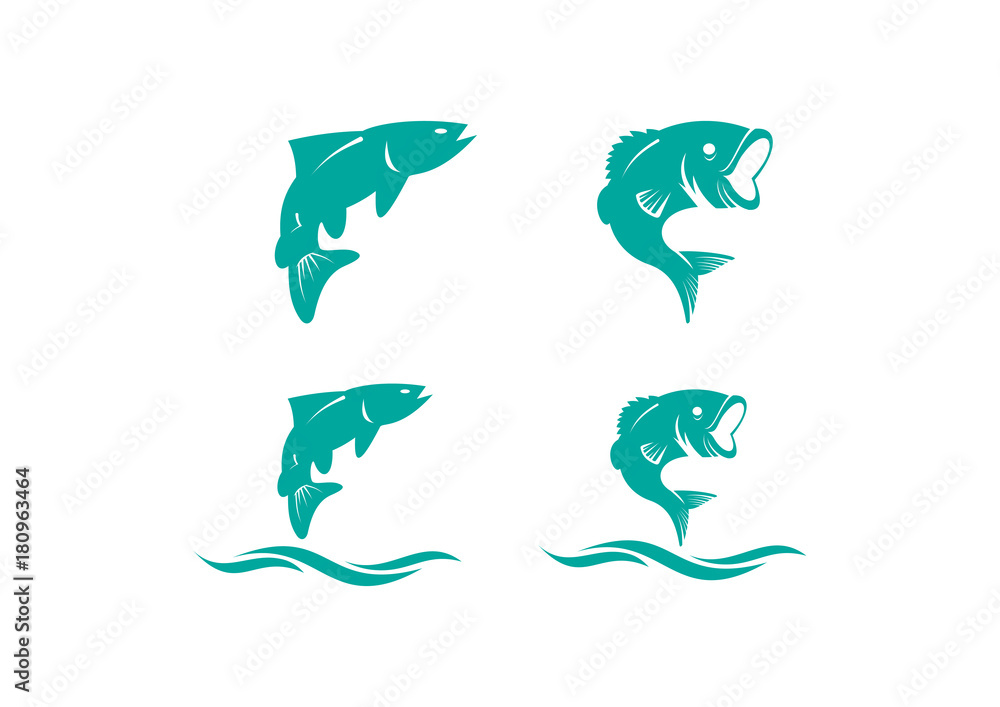 Fish Jumping Out Of Water Vector