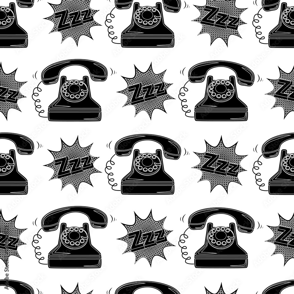 Abstract seamless telephone pattern for girls, boys, clothes. Creative ...
