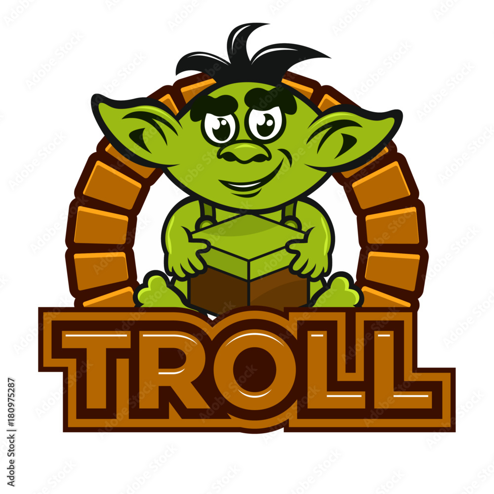 cartoon troll mascot Stock Vector | Adobe Stock