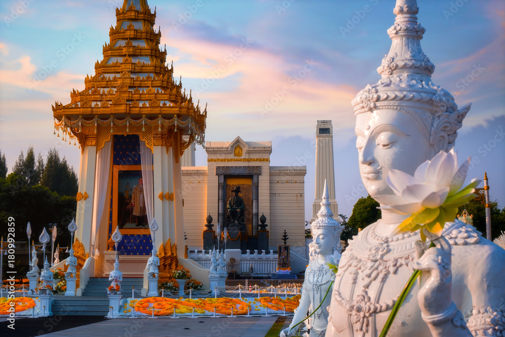 The replica of royal crematorium of His Majesty late King Bhumibol ...