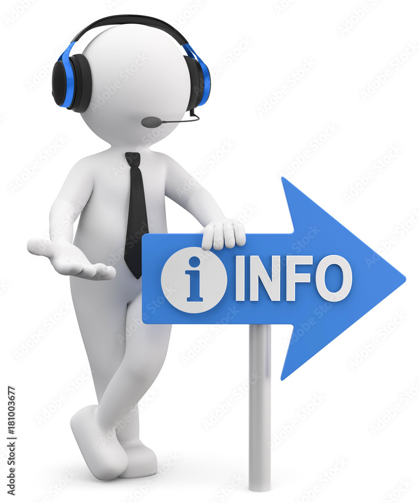 3d Männchen Info Stock-Illustration | Adobe Stock