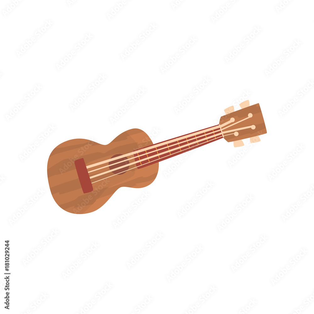 Ukulele Hawaiian guitar, national musical instrument cartoon vector ...