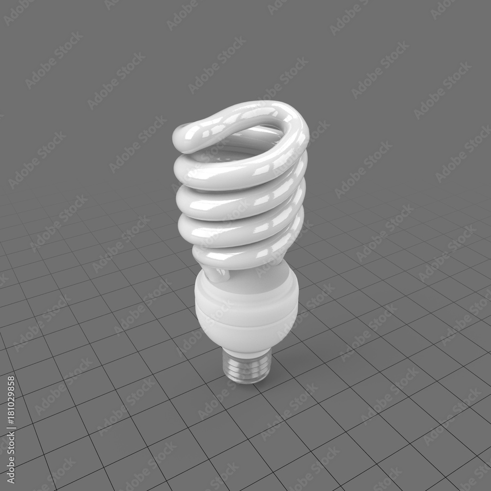 Twisted Light Bulb Lamp Stock 3D asset | Adobe Stock