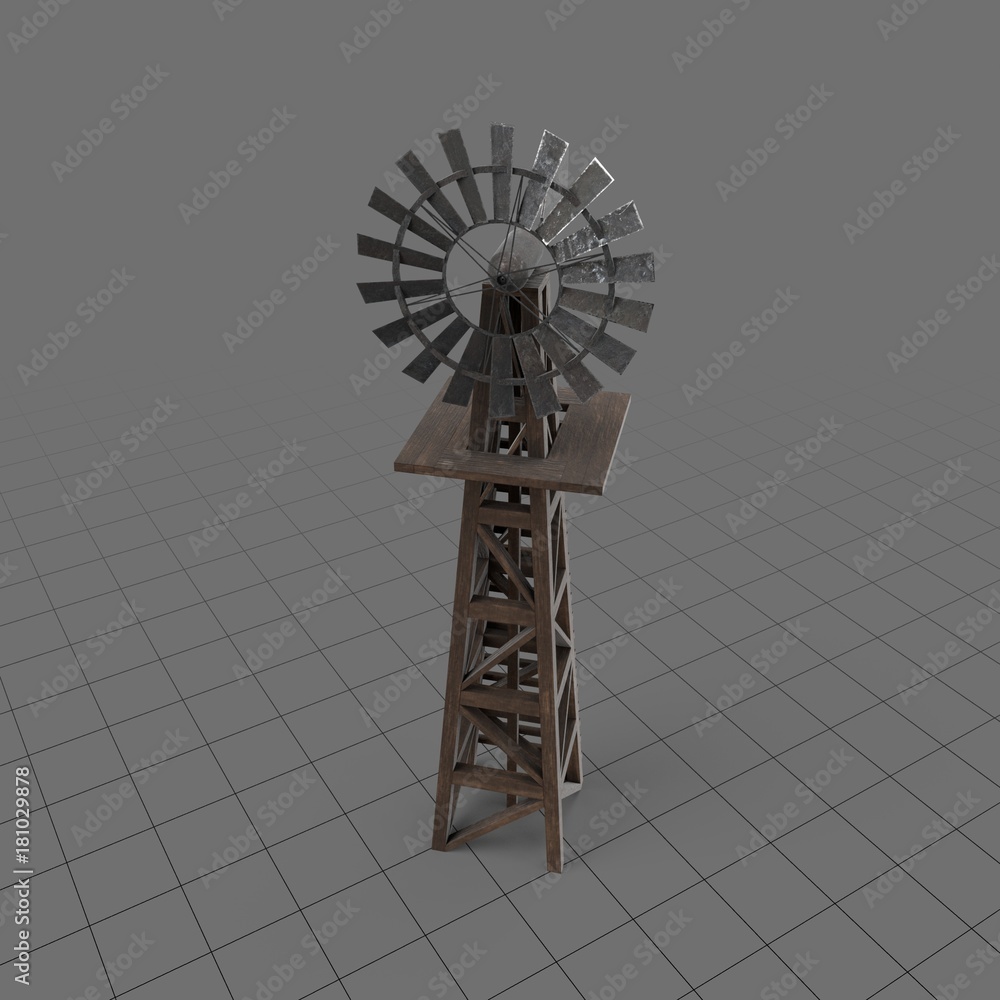 Windmill Stock 3D asset | Adobe Stock