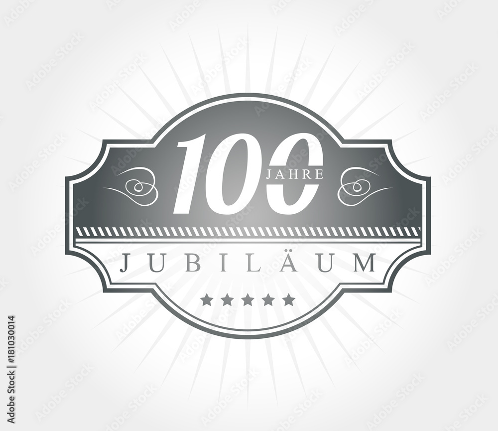 100 jahre Jubiläum design Stock Vector | Adobe Stock