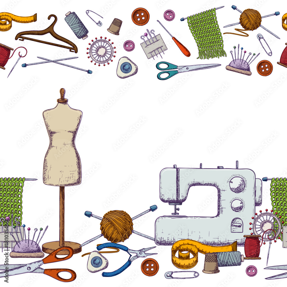 Sewing Border Clipart