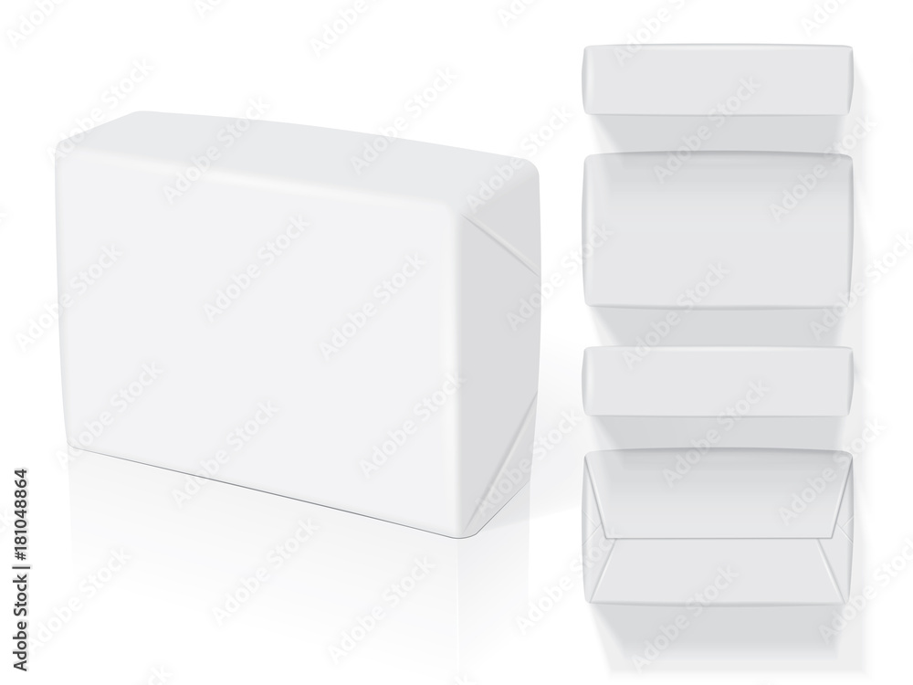 Paper packaging for products It is easy to change color mock up vector ...