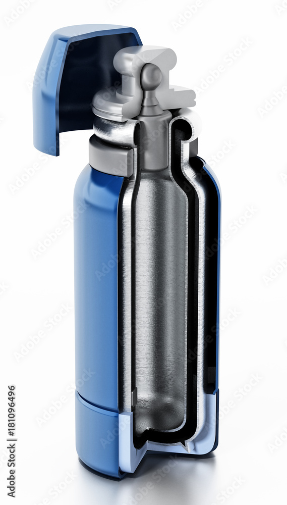 Diagram showing vacuum flask layers. 3D illustration Stock Illustration ...