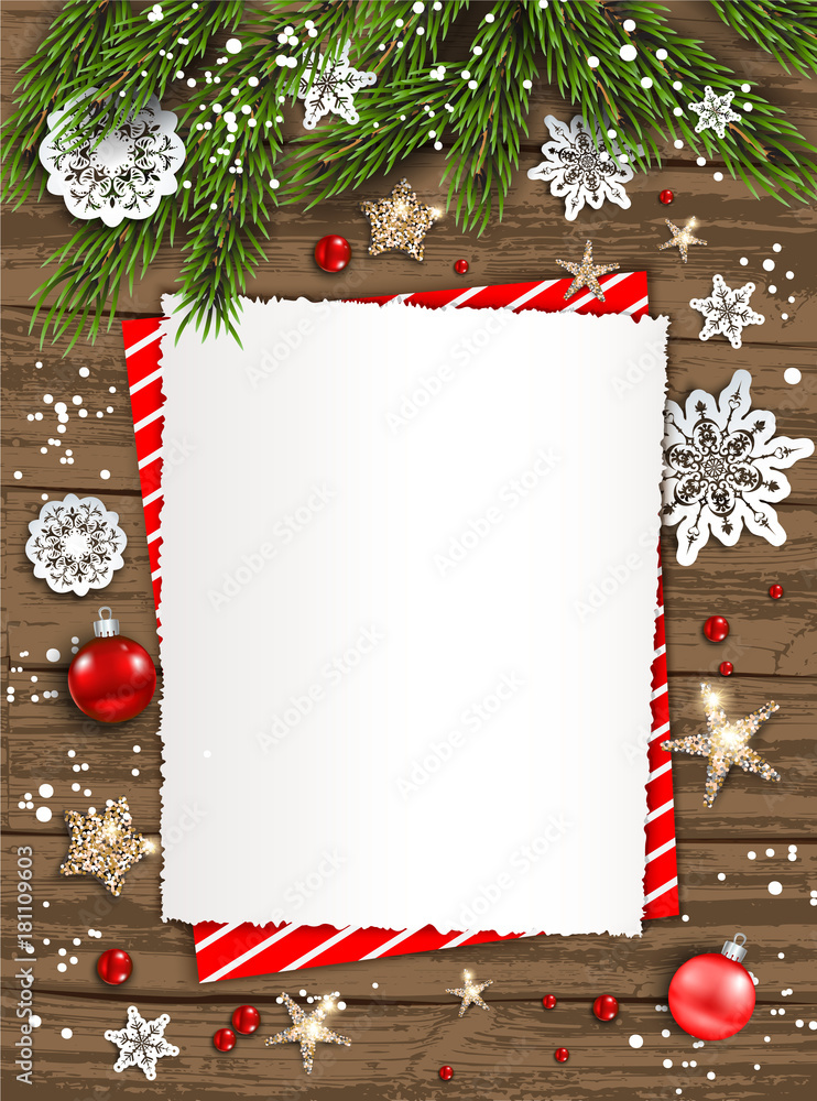 Holiday card christmas frame Stock Vector | Adobe Stock