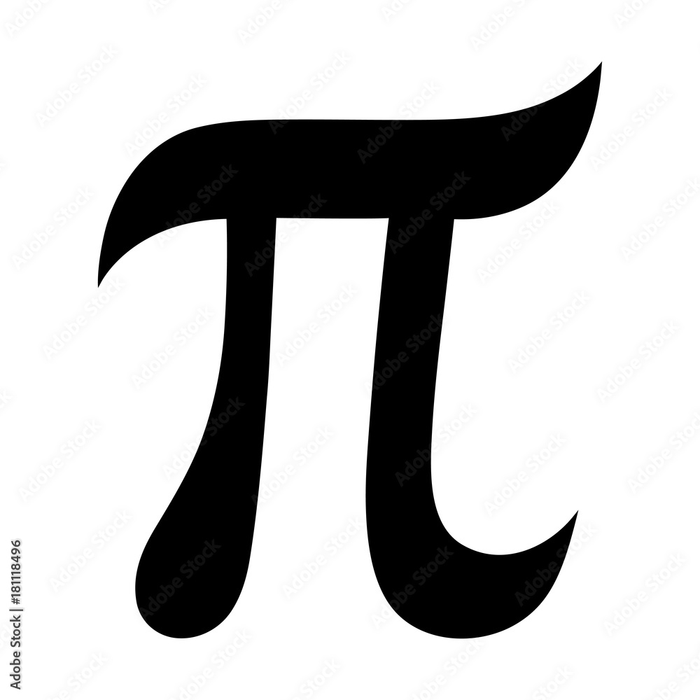 The Greek letter PI. The symbol of the mathematical constant. Isolated ...