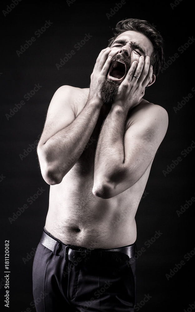 Man Screaming In Agony