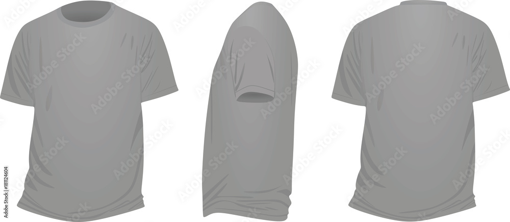 Grey t shirt. vector illustration Stock Vector | Adobe Stock