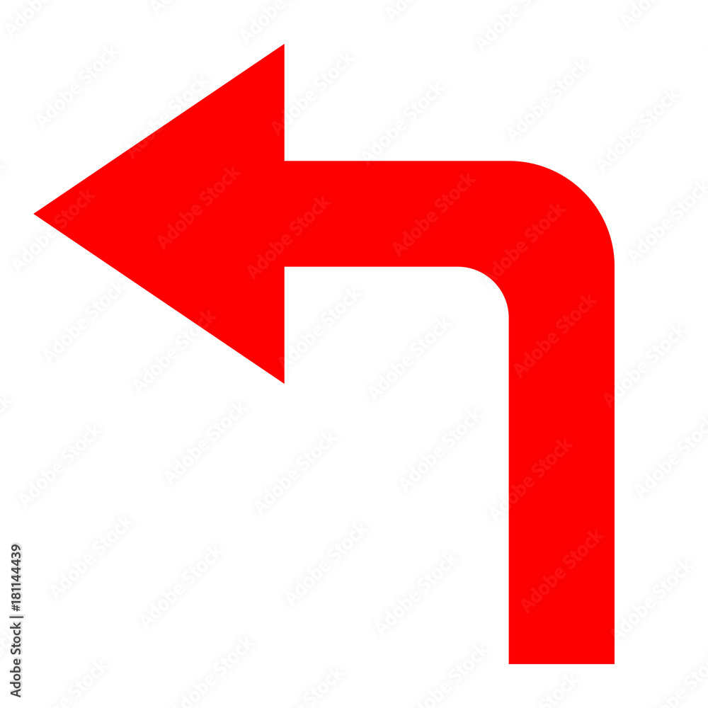 Icon red arrow direction on a white background Stock Vector | Adobe Stock