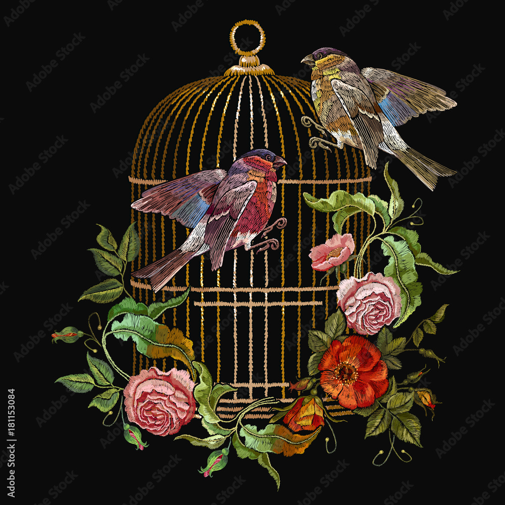 Vintage Bird Cage Pattern