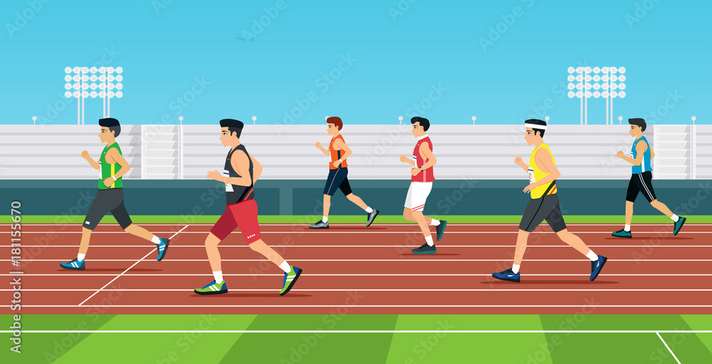 Running Race Track Vector