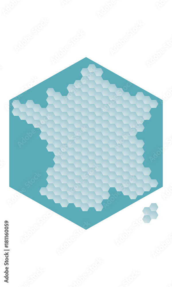 carte de france hexagone Stock Vector | Adobe Stock