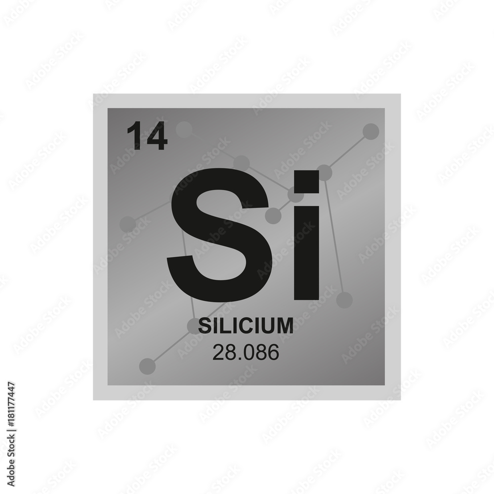Vector symbol of Silicon from the Periodic Table of the elements on the ...