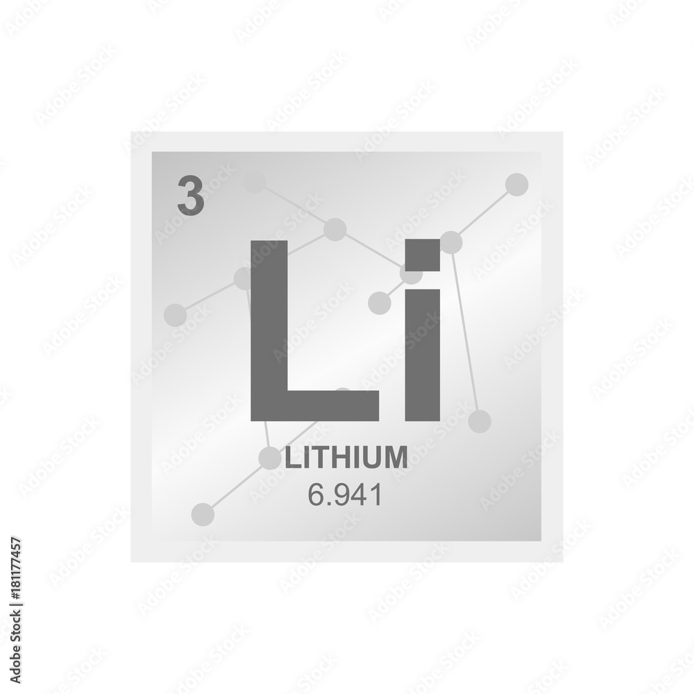 Vector symbol of Lithium from the Periodic Table of the elements on the ...