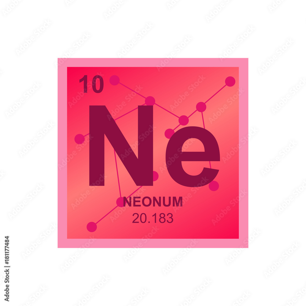Vector symbol of Neon from the Periodic Table of the elements on the ...