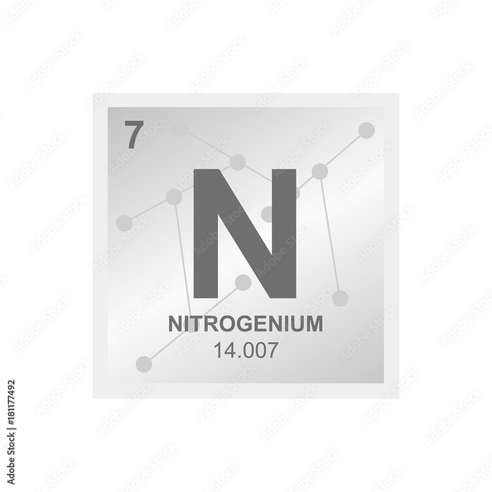 Vector symbol of Nitrogen from the Periodic Table of the elements on ...