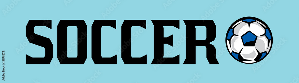 Soccer Ball and Word Art Illustration Stock Vector | Adobe Stock