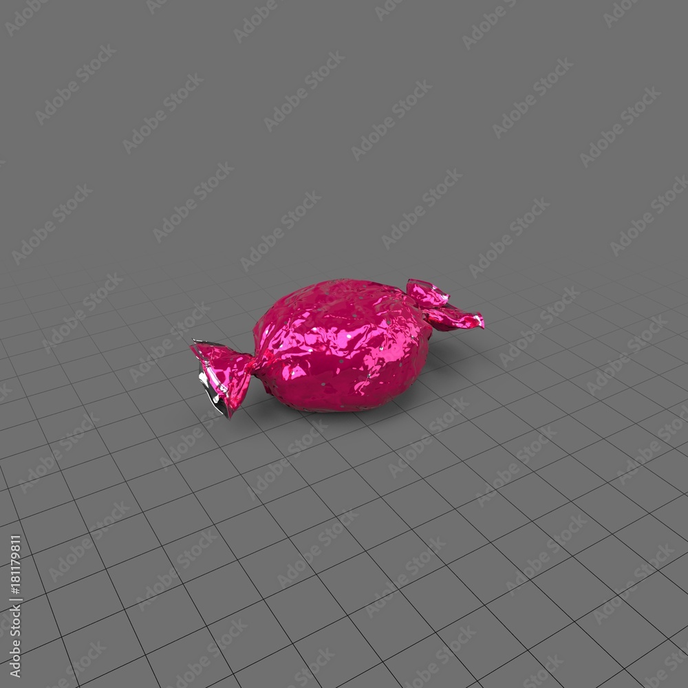 Hard candy in wrapper Stock 3D asset | Adobe Stock