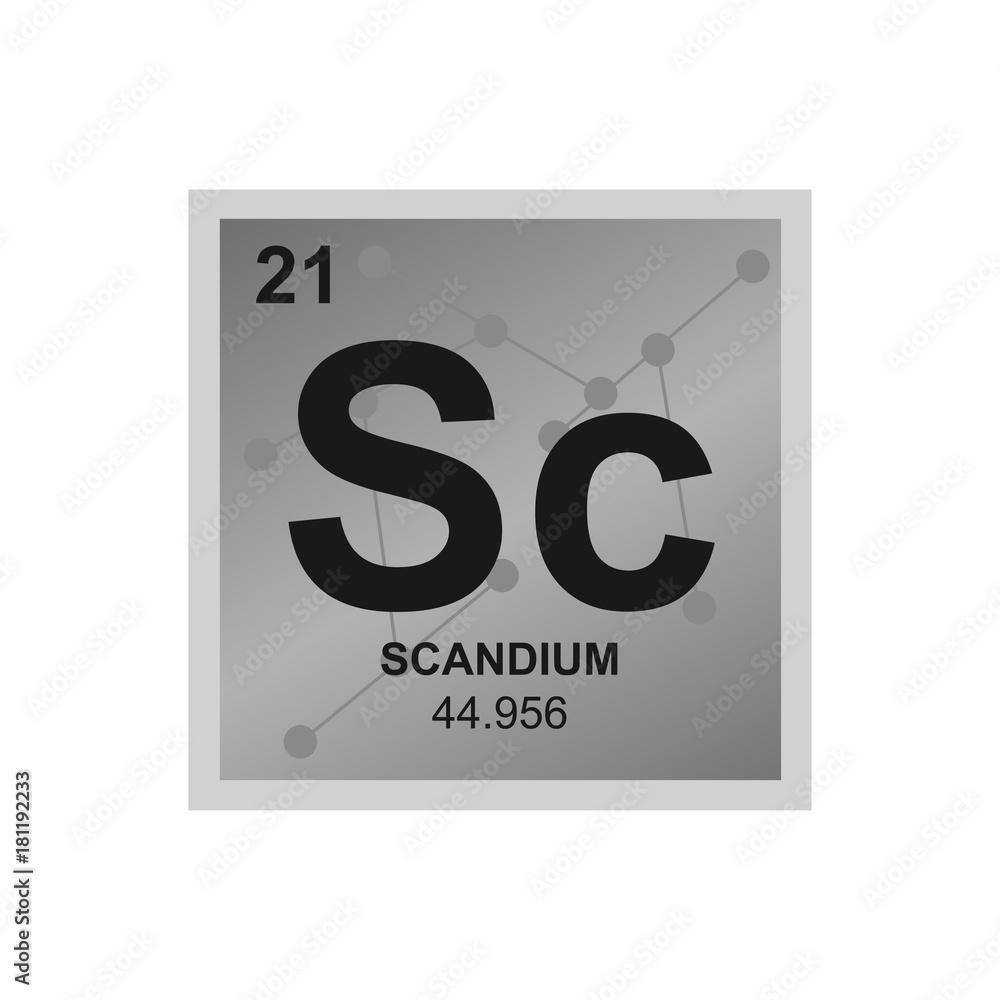 Vector symbol of Scandium from the Periodic Table of the elements on ...