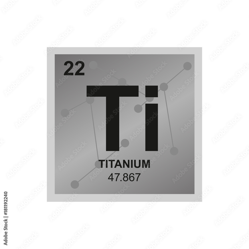 Vector symbol of titanium from the Periodic Table of the elements on ...