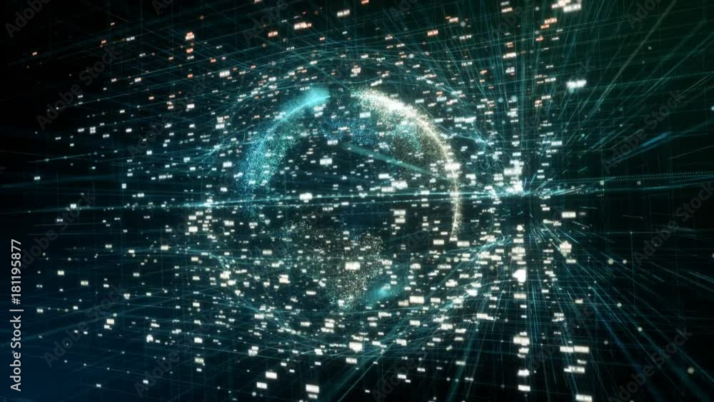 Digital World Networks of Information, digital age global connectivity ...