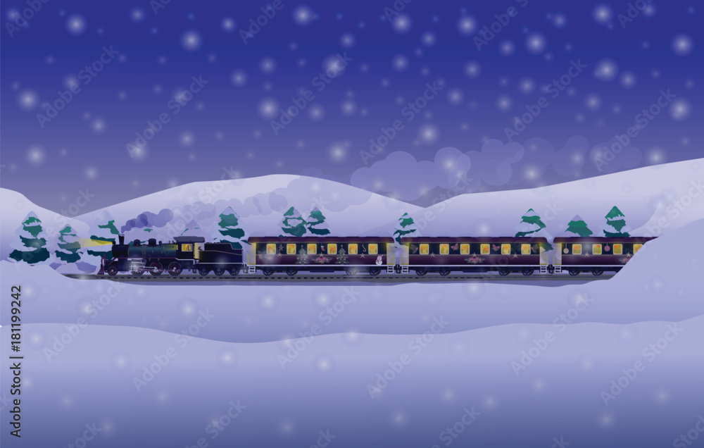 Vector Illustration Cartoon: Merry christmas and Happy new year: Steam ...