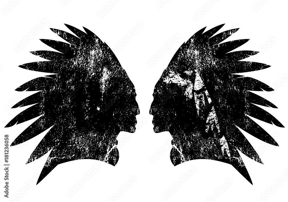 Native American Warrior Profil