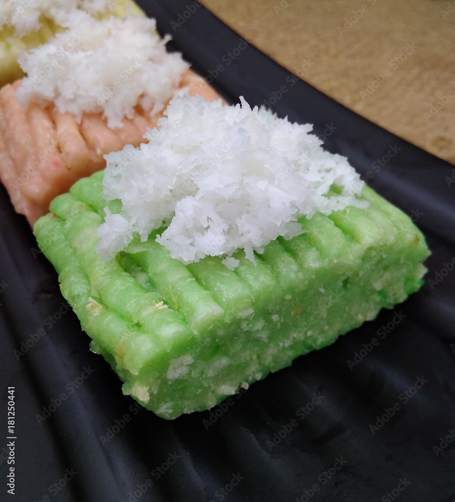 Getuk, Indonesia Traditional Snack Food, made from Steamed Cassava and ...