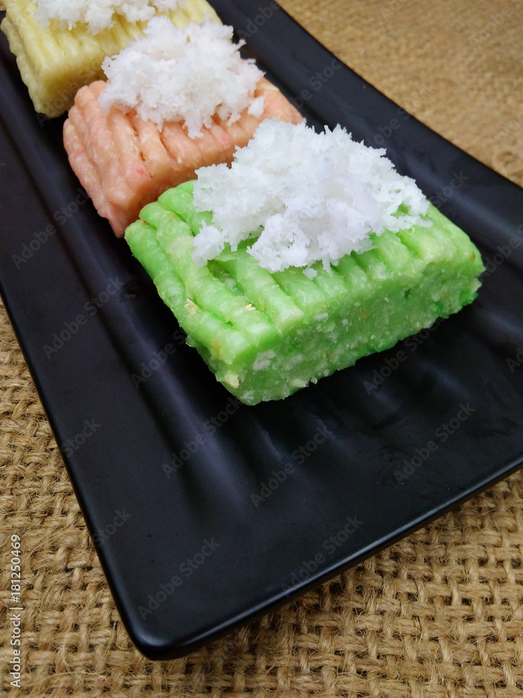 Getuk, Indonesia Traditional Snack Food, made from Steamed Cassava and ...