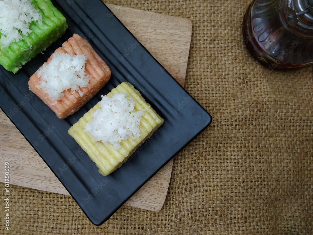 Getuk, Indonesia Traditional Snack Food, made from Steamed Cassava and ...