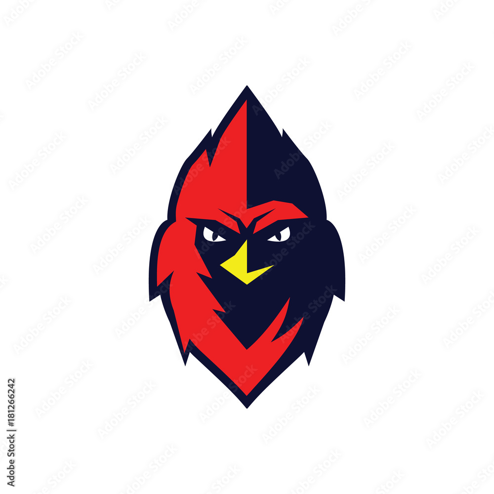 Redbird Mascot logo vector illustration Stock Vector | Adobe Stock
