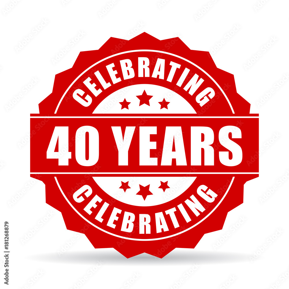 40 years celebrating vector icon Stock Vector | Adobe Stock