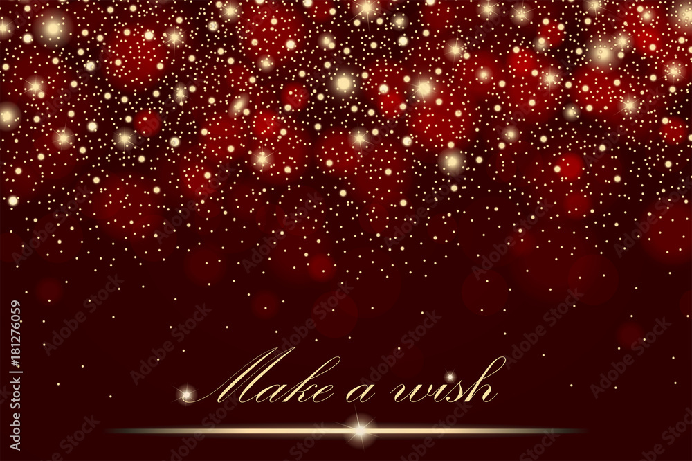 Vector gold glitter particles background effect for luxury greeting ...