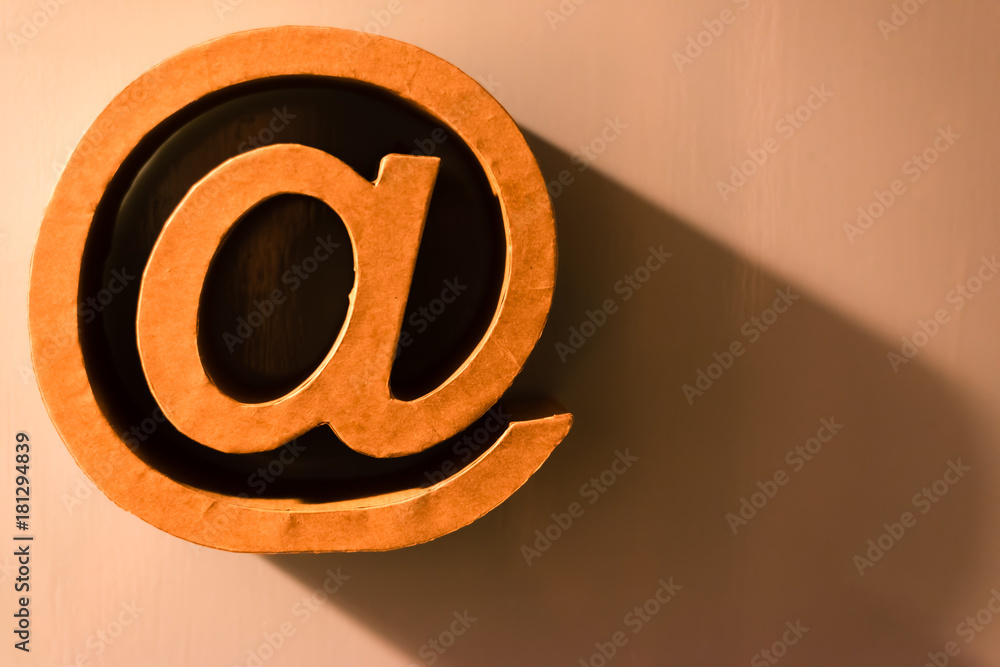 at symbol and shadow with background Stock Photo | Adobe Stock