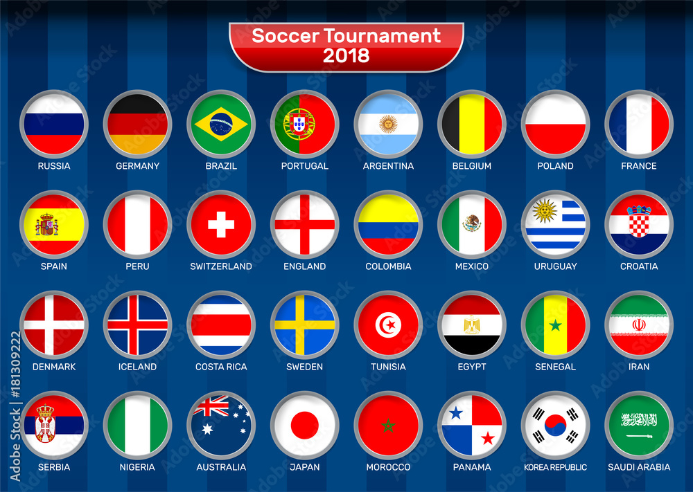 Vector Illustration Of National Flag Football Team For Soccer World vector-illustration-of-national-flag-football-team-for-soccer-world
