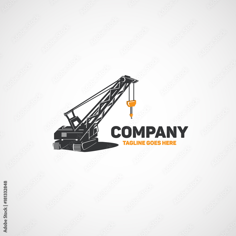 Crawler Cranes Vector
