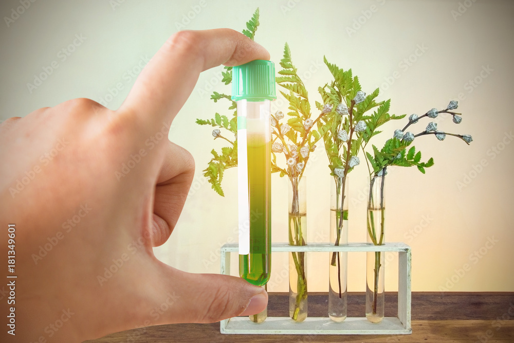 research herbal medicine at lab , test pharmaceutical with Shaker plant ...