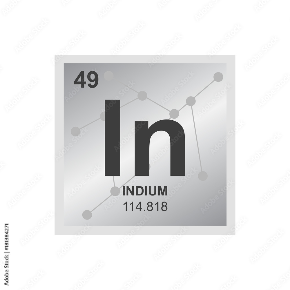Vector symbol of Indium from the Periodic Table of the elements on the ...