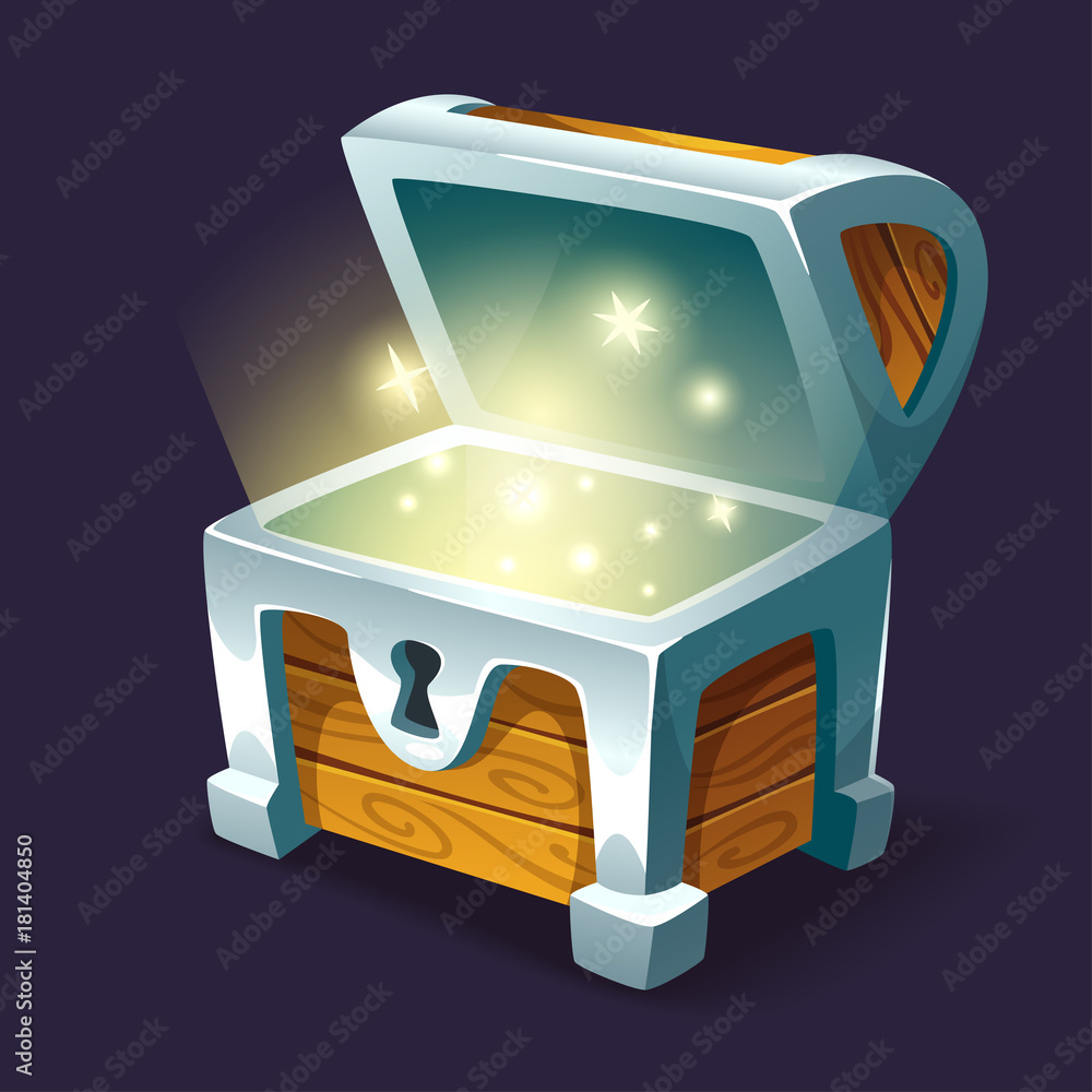 shining treasure chest Stock Vector | Adobe Stock