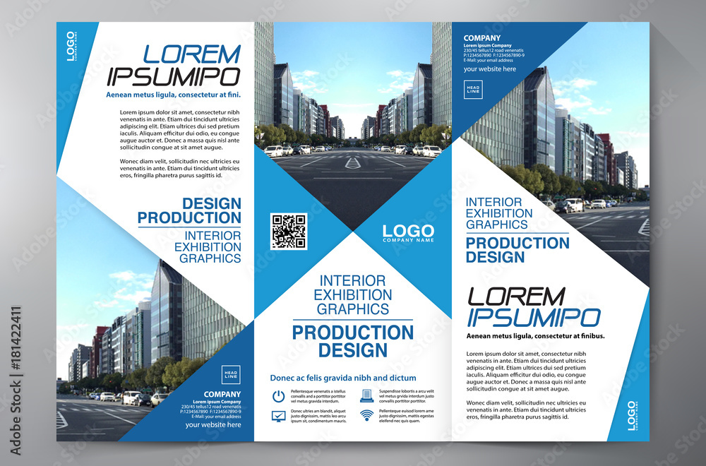 Brochure 3 fold flyer design a4 template. Stock Vector | Adobe Stock